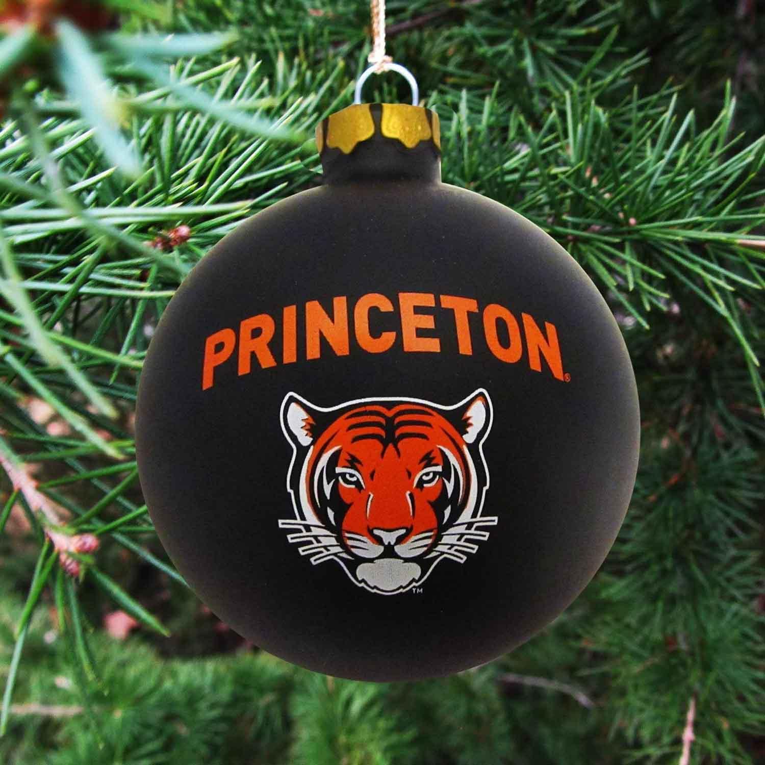 Mascot Tiger Glass Ball Ornament | Princeton University Store